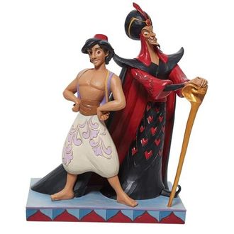 Enesco Disney Traditions 6011927 Figurine Aladdin & Jafar Good Vs. Evil, in H X in W X in D, Bois