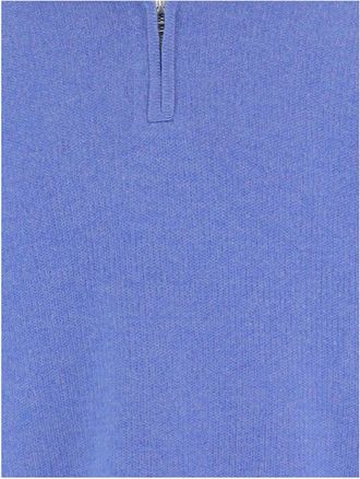 Guest In Residence Half-Zip Cashmere Sweater - Blue