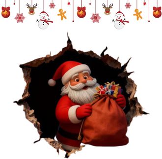 Generic Santa Sticker - Merry Christmas Sticker, Christmas Foam Sticky, Sticky Adhesive Removable, Home Winter Party K&uuml;hlschrank Classroom Bedroom Thanksgivin