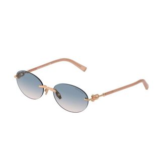 Tiffany & Co. Ovale Metallsonnenbrille - - Accessories - unisex - Gelb - 56 MM