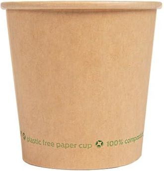 Garcia de Pou Garcia de Pou 50 Stück Pappbecher, 1 Wand, Kunststoff, 120 ml, 230 g/m², Ø 6,3/4,5 x 6 cm, Braun, Karton
