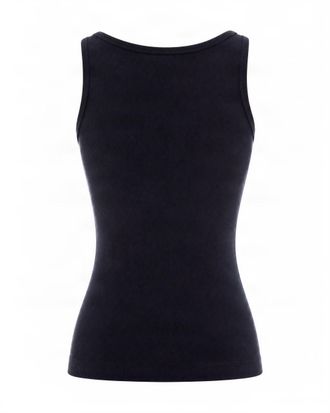 Fiorucci Angels Patch Ribbed Cotton Tank Top - Black