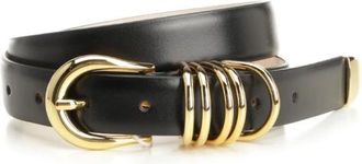 D&eacute;hanche Ceinture en cuir Hollyhock - Femme - Accessoires - Noir - Taille: S