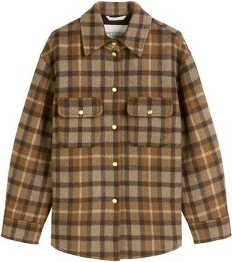 Marc O'Polo Damen Hemdjacke mit Recycling-Wolle