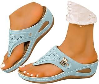 Generic Pantoufles orthop&eacute;diques confortables pour femme avec soutien de la vo&ucirc;te plantaire, tongs &agrave; bout ouvert pour femme, sandales plates d&eacute;t&eacute; habill&eacute;es 20