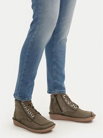 Clarks Schn&uuml;rschuhe Funny Cedar 261738864 Khakifarben