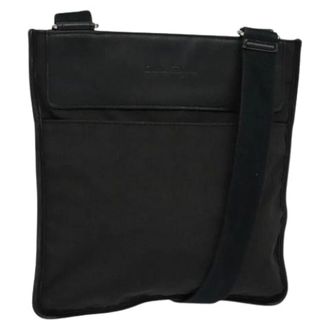 Ferragamo unisex, Pre-owned, Noir, Taille: ONE Size Pre-owned Nylon sacs-ports-paule