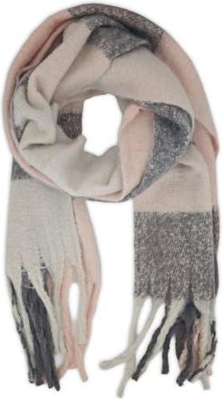 styleBREAKER Écharpe en tissu pour femme à motif à carreaux | Longue écharpe avec glands épais et longs | Écharpe tricotée dhiver douce en matière chaude type étol