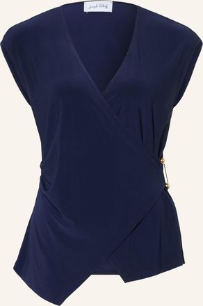 Joseph Ribkoff Blusentop In Wickeloptik blau