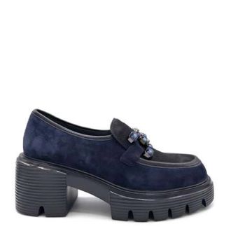 Jeannot Blaue Wildlederschuhe mit Gummisohle - - Shoes - Damen - Blau - 38 EU