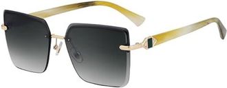 Generic Lunettes de soleil surdimensionnées sans monture pour hommes, grand vintage, sans cadre, lunettes de soleil pour hommes, nuances UV400, 4, Taille uniq