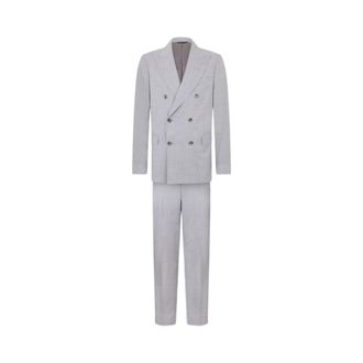 Brooks Brothers Doppelreihiger Anzug aus Schurwolle - - Suits - Herren - Grau - XL