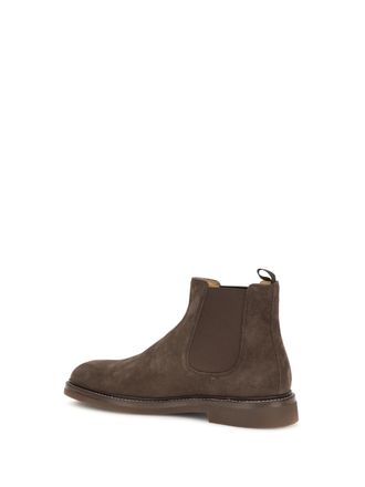 Brunello Cucinelli Suede Chelsea Boot - Brown