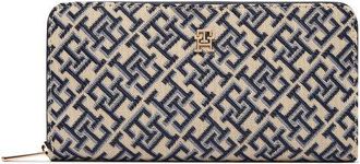 Tommy Hilfiger Geldb&ouml;rse Th Icon Lrg Za Jacquard AW0AW18796 Dunkelblau