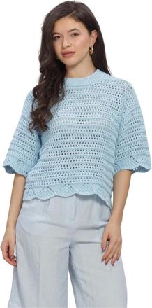 Moss Copenhagen Tabitha Fairyn 2 4 Pullover - - Knitwear - Damen - Blau - XS/S