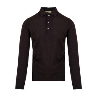 FILIPPO DE LAURENTIIS Royal Merino Polo - - Tops - Herren - Braun - 2XL