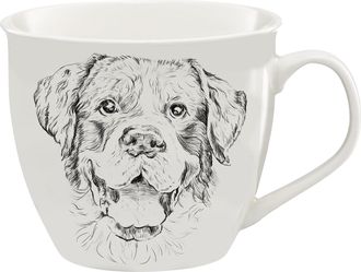 Ambition Gro&szlig;e Kaffeetasse 550ml Golden Retriever Wild Jumbotasse Porzellan Sp&uuml;lmaschine & Mikrowelle