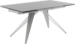 Robas Lund Auszugstisch NEMURO mit Stirnauszug, Sicherheitsglas, satiniert, B/H/T: ca. 160(240)/76/90 cm