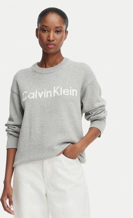 Calvin Klein Jeans Pullover LV044G313G Hellgrau Regular Fit
