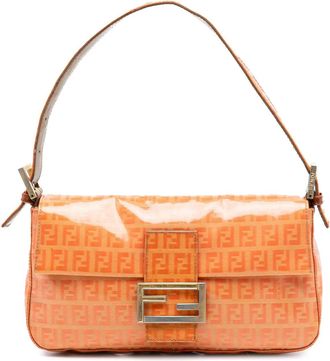 Fendi Hobo Bags - Zucchino Crystal Baguette - Gr. unisize - in Orange - f&uuml;r Damen