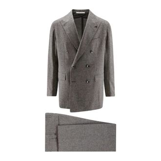 Tagliatore M1223 Zweireihiger Anzug - - Suits - Herren - Braun - 2XL