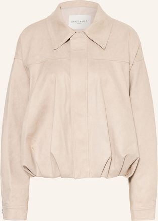 Grace & Mila Grace & Mila Jacke Verve In Lederoptik beige
