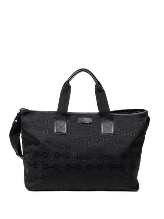 Gucci sac cabas m&eacute;dium &agrave; imprim&eacute; Horsebit - Noir
