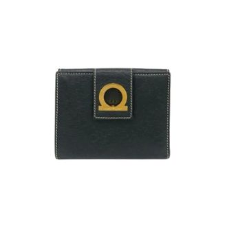 Ferragamo Portefeuille en cuir Pre-owned - Femme - Pre-owned - Noir - Taille: ONE Size