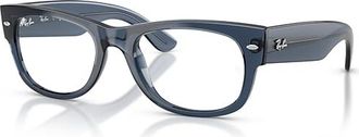 Ray-Ban Mega Wayfarer II Optics Dunkelblau Transparent Fassung Klar Glas Polarisiert 52-21