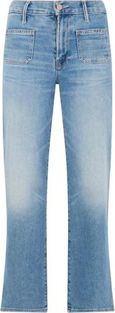 Mother Femme, Jeans, Bleu, Taille: W24 Jean court en coton