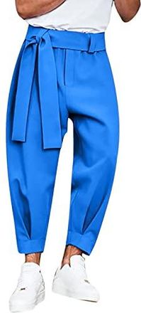 Generic Pantalon de loisirs pour homme - Pantalon de sport long en polyester uni - Pantalon long tendance avec poches - Pantalon dext&eacute;rieur respirant - Pantal