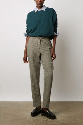 Gerard Darel Pantalon droit de tailleur imprim&eacute; Pied-de-puce - ELINDA - Sable