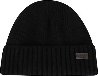 Barbour Homme, Accessoires, Noir, Taille: ONE Size Bonnet Beanie en mélange de laine noir