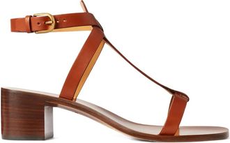 Ralph Lauren Collection Sandalen mit T-Riemen - Braun