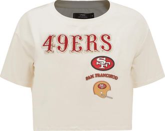 Pro Standard Womens NFL San Francisco 49Ers Retro Classics Kurzarm Boxy T-Shirt Eggshell Xs