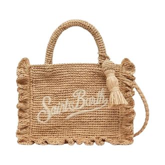 MC2 Saint Barth Femme, Sacs, Beige, Taille: ONE Size Volant Raffia Bag