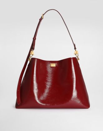 Dolce & Gabbana Large Vittoria Calfskin Shoulder Bag - Frau Collection Rot Onesize