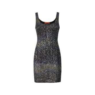 Missoni Pailletten-Zickzack-Kleid - - Dresses - Damen - Schwarzk - XS