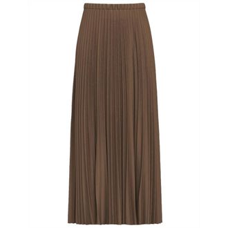 Marella Jupe midi pliss&eacute;e Emmastrale - Femme - Jupes - Brun - Taille: 38 FR