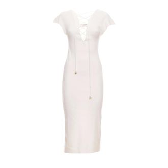 Akep Femme, Robes, Blanc, Taille: 40 FR Robe &Eacute;l&eacute;gante Panna