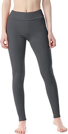 Merry Style Leggings Longs en Coton pour Femmes Confortables avec Large Ceinture MS10-429 (Gris, XL)