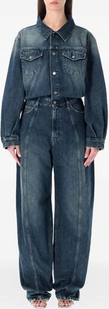 Haikure buttoned jumpsuit - Blau