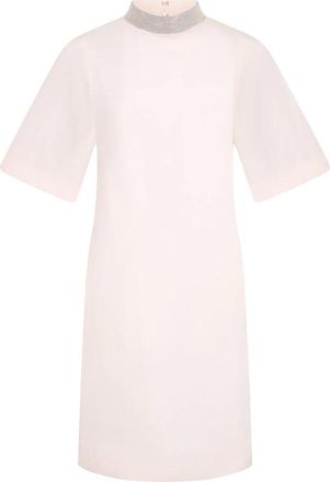 Fabiana Filippi Femme, Robes, Beige, Taille: 34 FR Robe &agrave; manches courtes