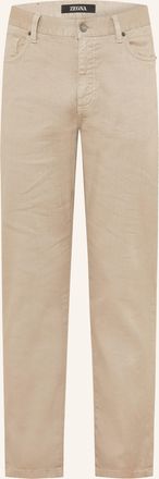 Ermenegildo Zegna Zegna Hose Slim Fit Mit Leinen beige