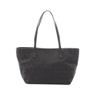 Fendi Pre-owned Zucchino Canvas Leather Tote Bag - - Pre-owned - Damen - Braun - ONE SIZE