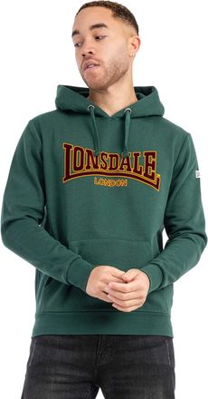 Lonsdale Herren Kapuzensweatshirt schmale Passform Hooded Classic LL002, Bottle Green, XXL