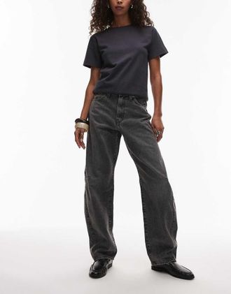 Levi's Barrel-Leg-Jeans in verwaschenem Schwarz