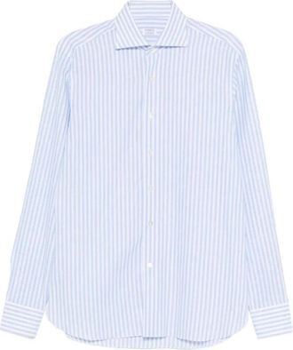Borriello Homme, Chemises, Bleu, Taille: M Chemise Boutonn&eacute;e Ray&eacute;e