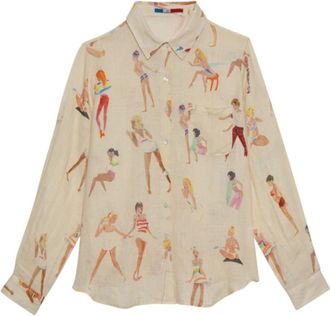 G.Kero Femme, Blouses et Chemises, Beige, Taille: 38 FR Beautiful Girl Shirt