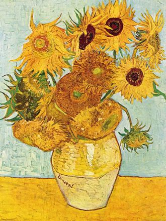 1art1 Vincent Van Gogh Poster Stillleben Mit Sonnenblumen, 1888 Kunstdruck Bild 80x60 cm
